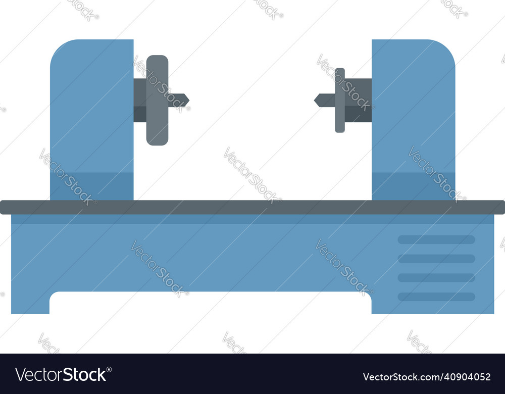 Automated lathe icon flat isolated Royalty Free Vector Image