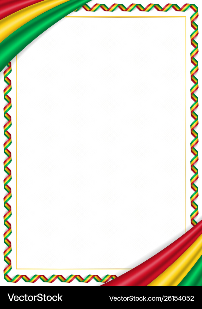 Border made with guyana national colors Royalty Free Vector