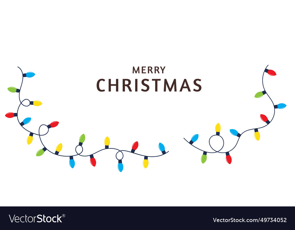 Christmas color lights Royalty Free Vector Image