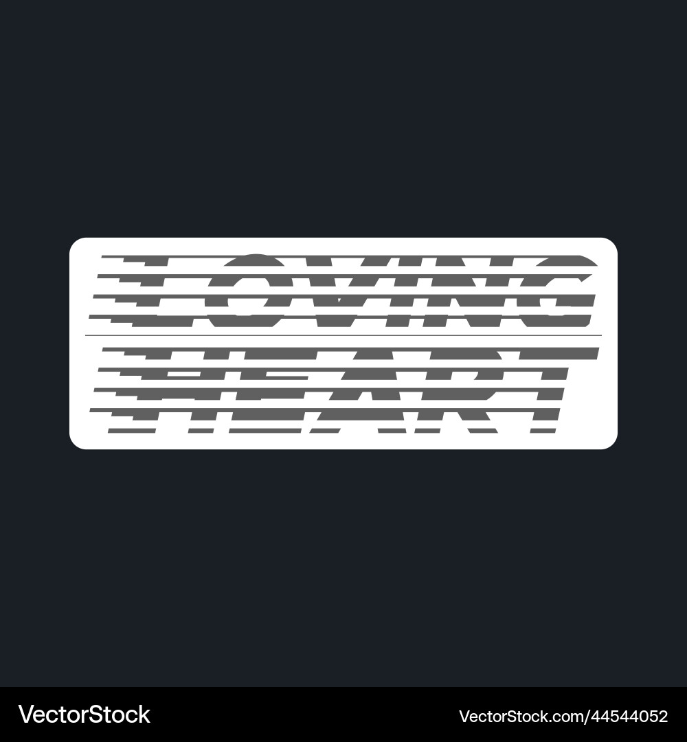 Loving heart halftone line letter typography Vector Image