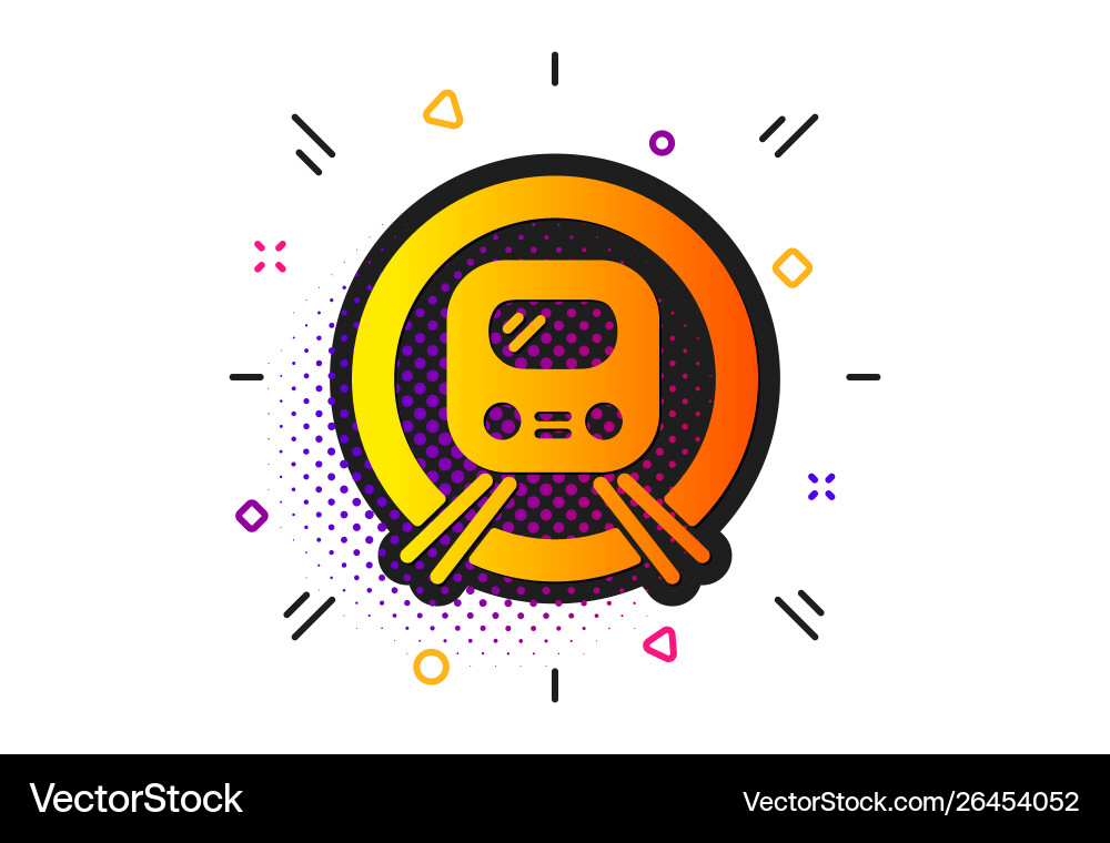 Metro subway transport icon public underground Vector Image