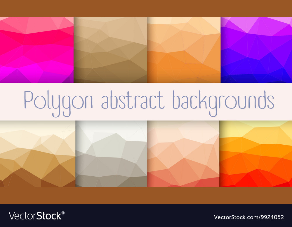 Set polygon abstract Royalty Free Vector Image