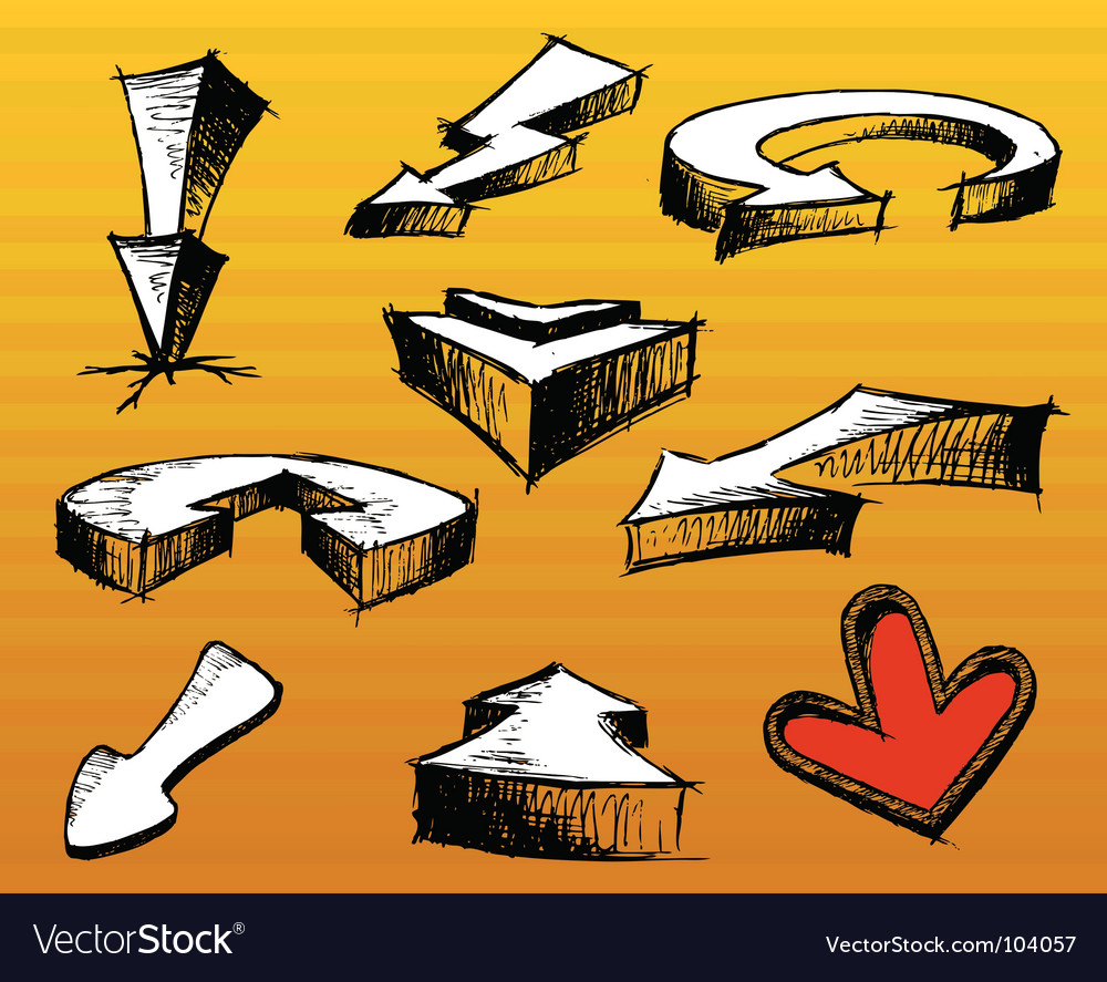 Arrows design elements Royalty Free Vector Image