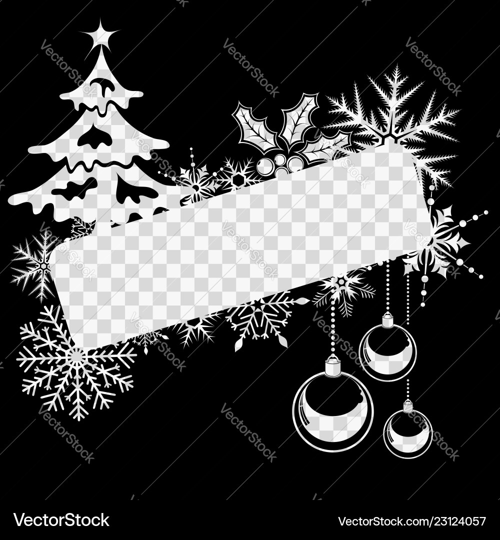 Christmas and new year frame Royalty Free Vector Image