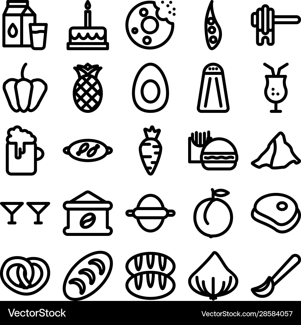 Food isolated bold icon which can be easil Vector Image