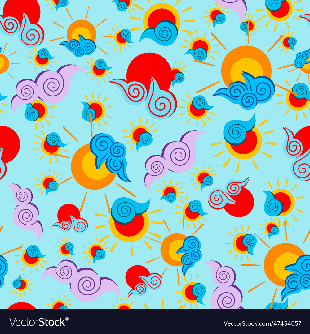 Fun summer seamless pattern Royalty Free Vector Image