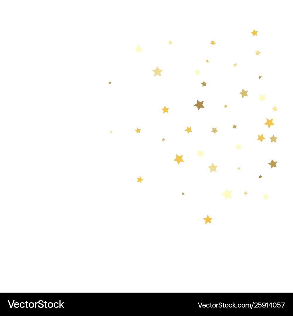 Gold stars confetti celebration Royalty Free Vector Image