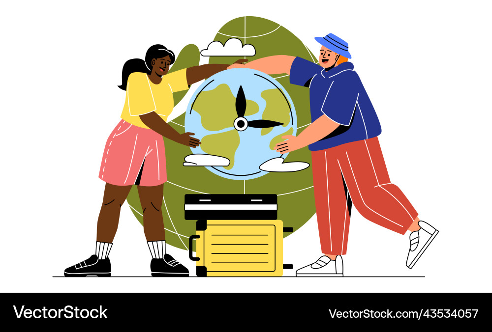 International tourism concept Royalty Free Vector Image