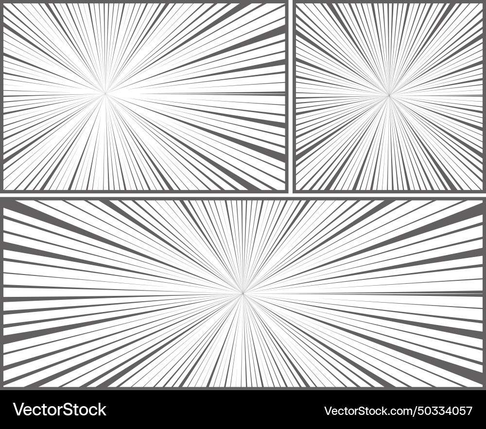 Manga speed lines effect anime comic radial burst Vector Image