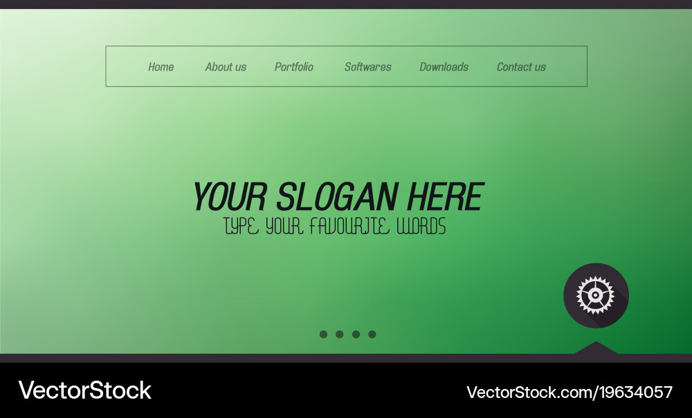 Minimal website home page design with slider Vector Image