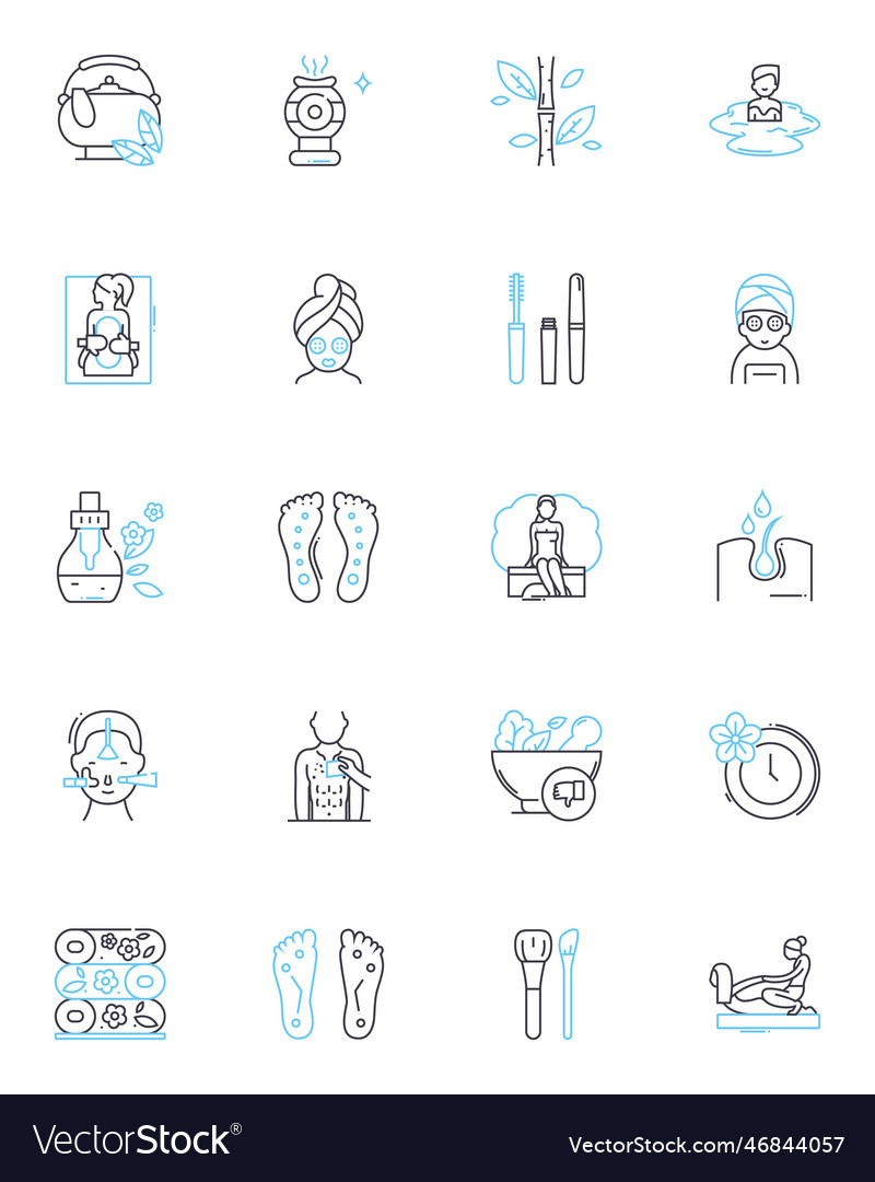 Refined linear icons set sophisticated elegant Vector Image Refined linear icons set sophisticated elegant Vector Image