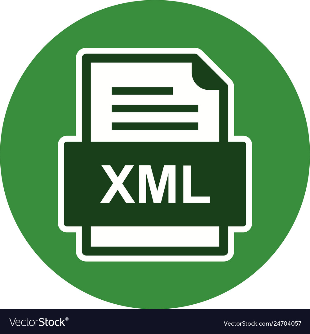 Xml File Document Icon Royalty Free Vector Image