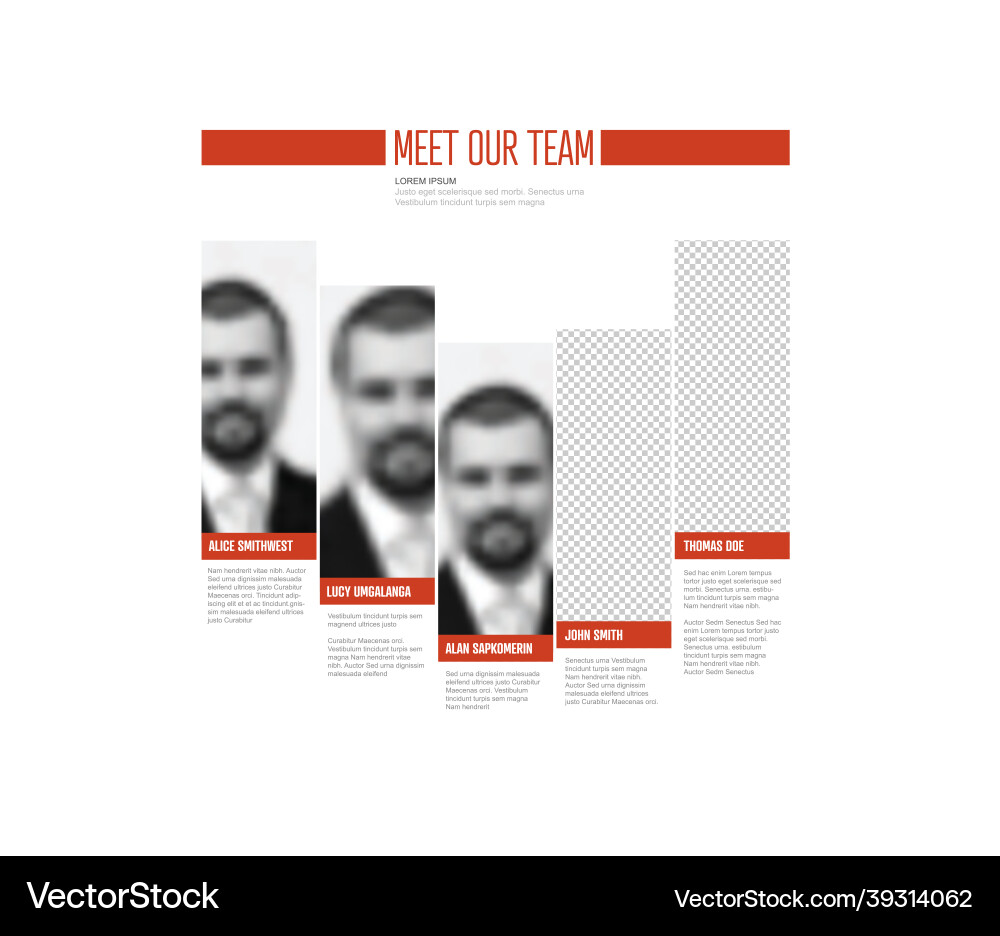 Meet our company team modern presentation Vector Image