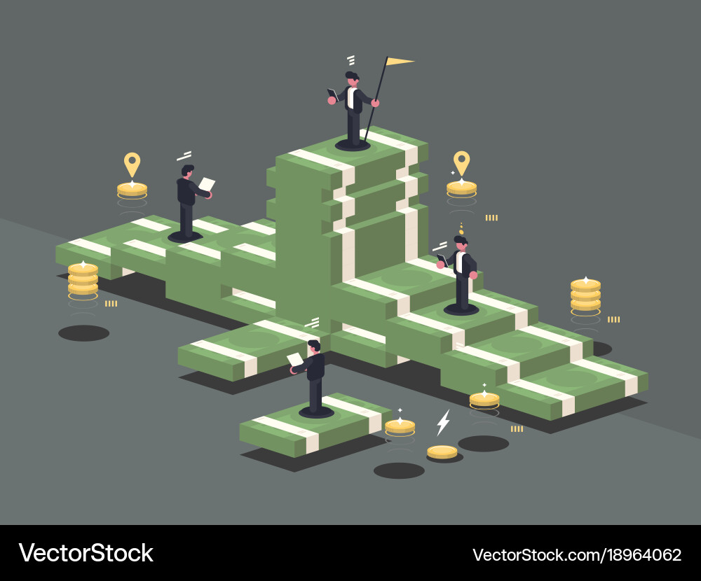 Pile of money Royalty Free Vector Image - VectorStock