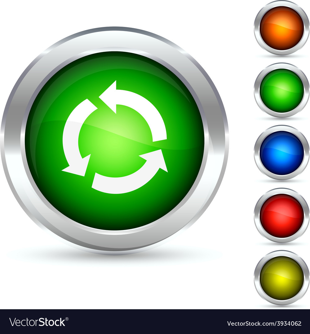 Recycle button Royalty Free Vector Image - VectorStock