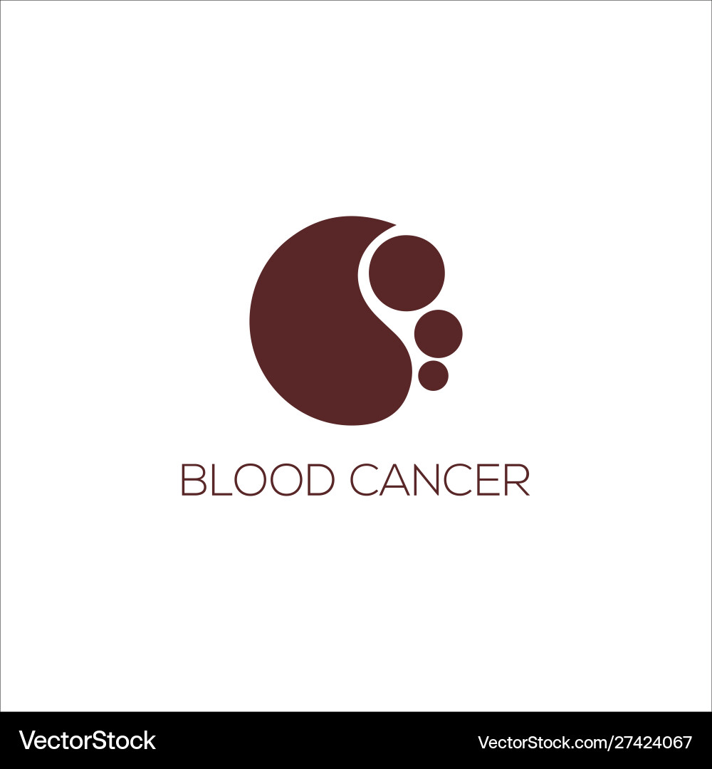 Blood cancer logo design Royalty Free Vector Image