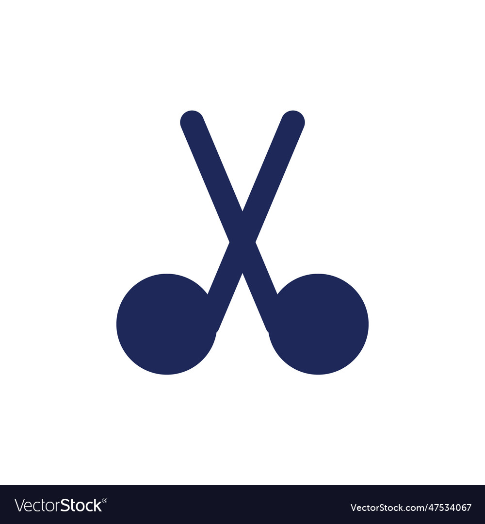 Cut black pixel perfect solid ui icon Royalty Free Vector