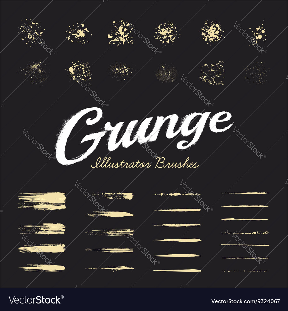 Grunge brushes set Royalty Free Vector Image - VectorStock
