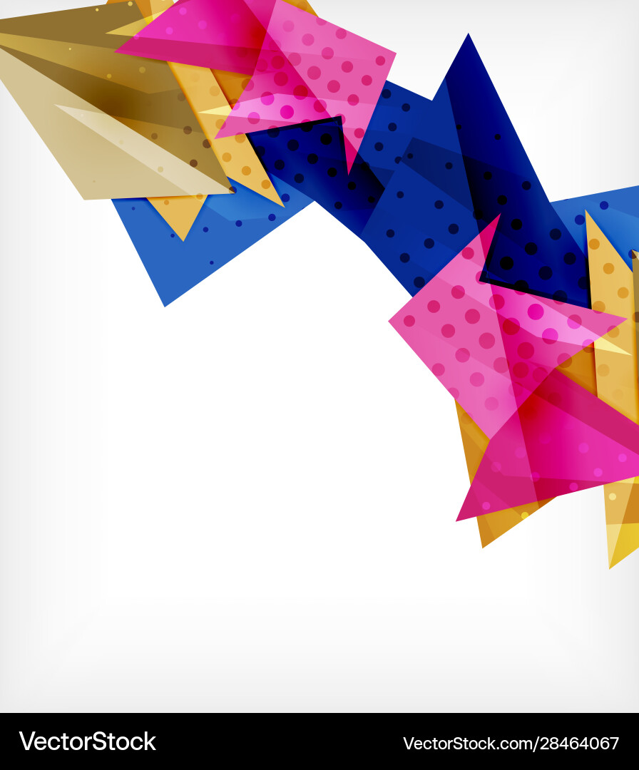 Modern origami card modern origami design element Vector Image