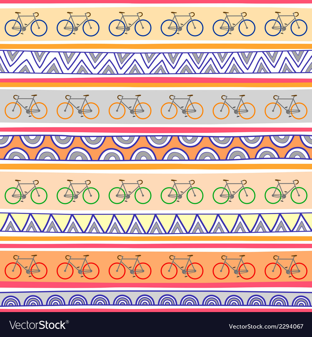 Seamless bicycle pattern background1 Royalty Free Vector