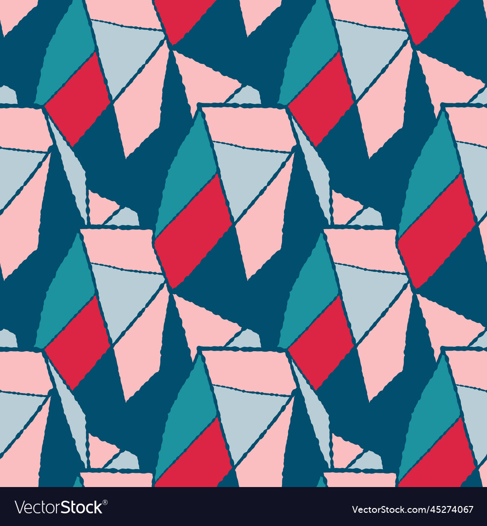 Seamless pattern in style of patchwork Royalty Free Vector