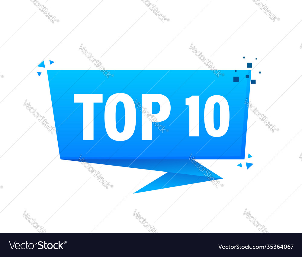Top 10 red button flat Royalty Free Vector Image