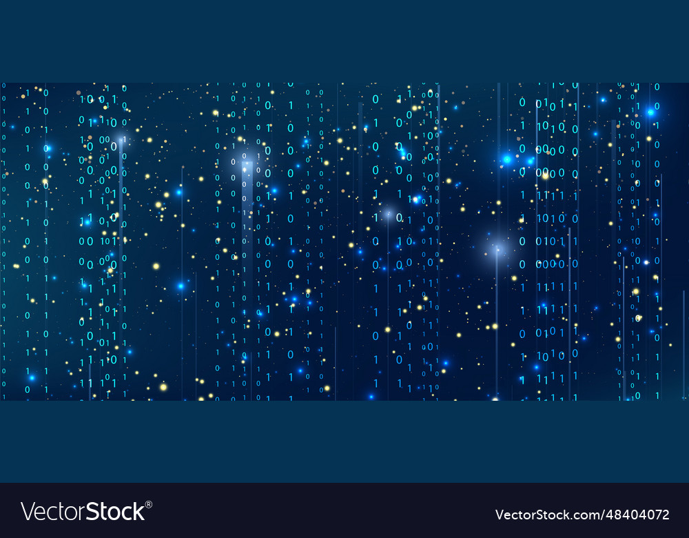 Abstract virtual digital stream Royalty Free Vector Image