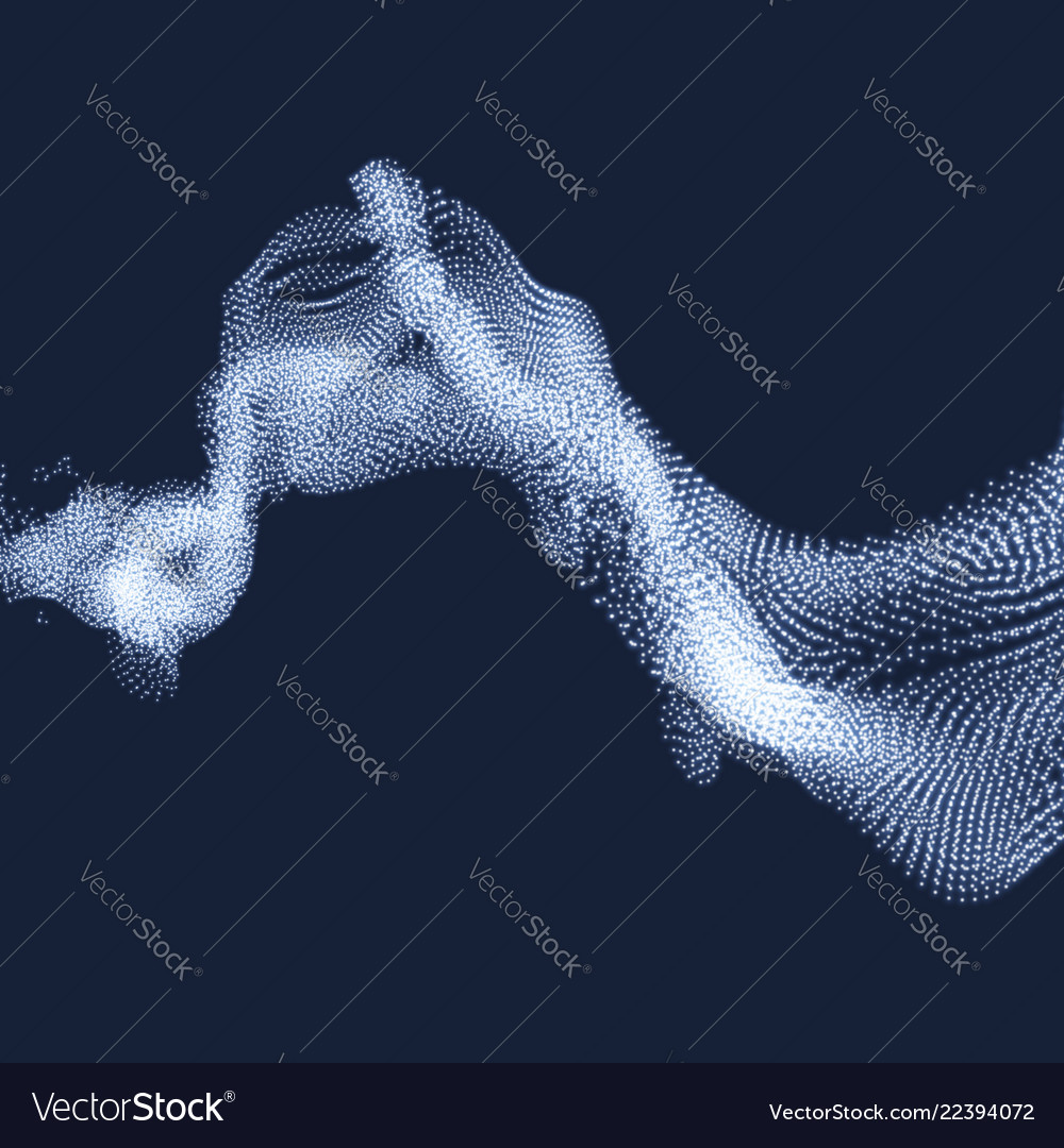 Array with dynamic particles composition Vector Image