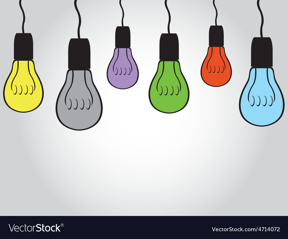 Bulb background Royalty Free Vector Image - VectorStock