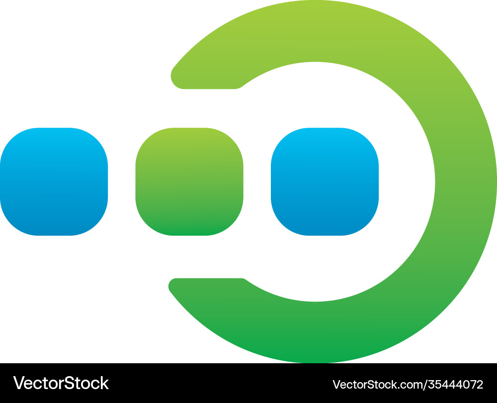 Circle and points company logo colorful design Vector Image
