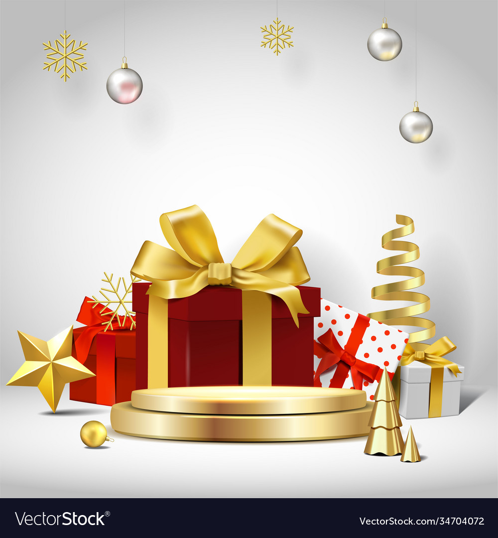 Elegant christmas and happy new year mock up scene