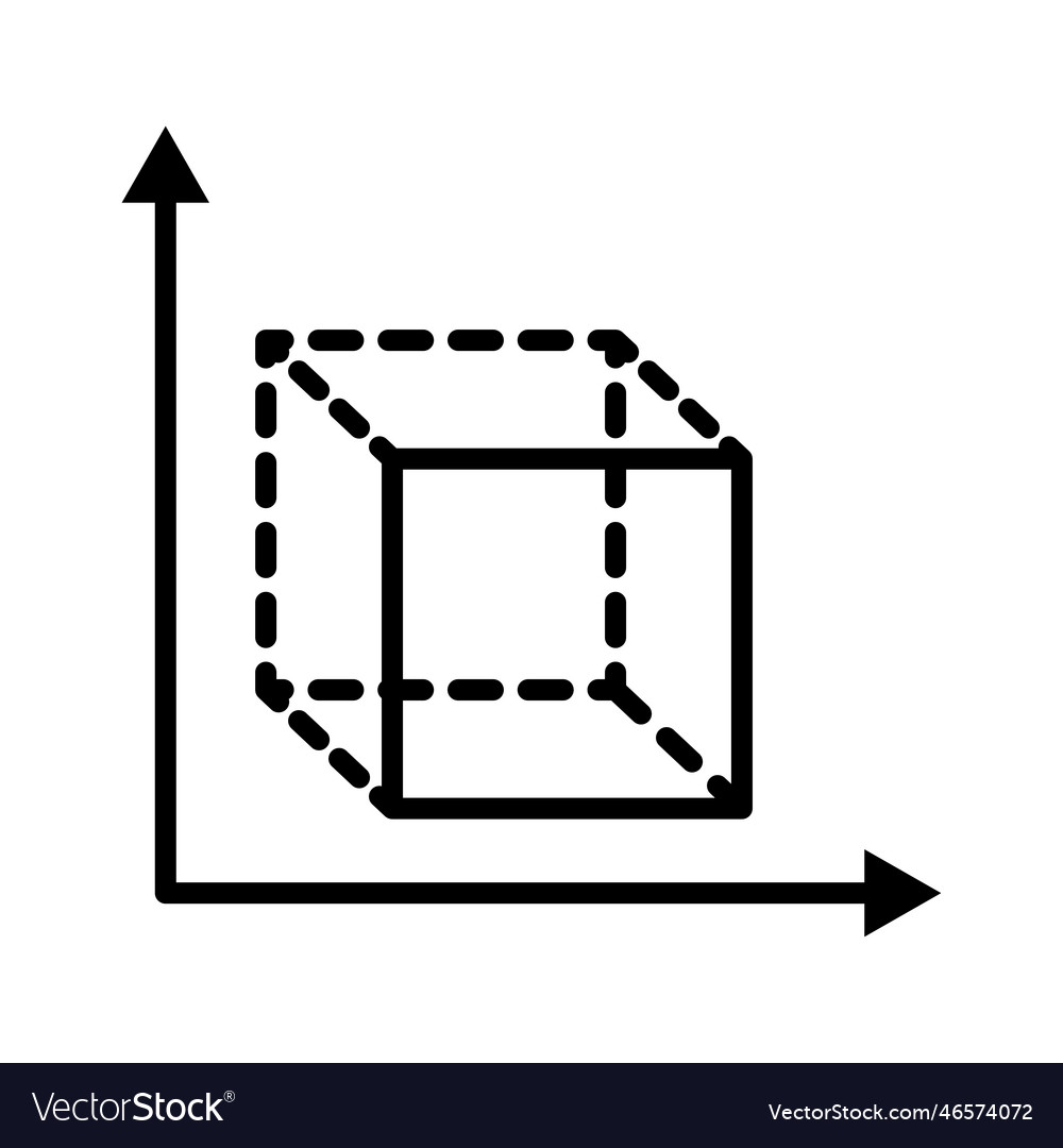 Geometry cube math Royalty Free Vector Image - VectorStock