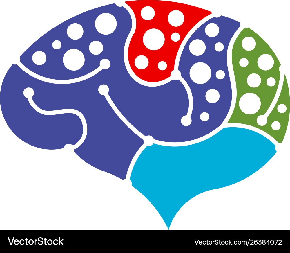 Health and brain logo template Royalty Free Vector Image