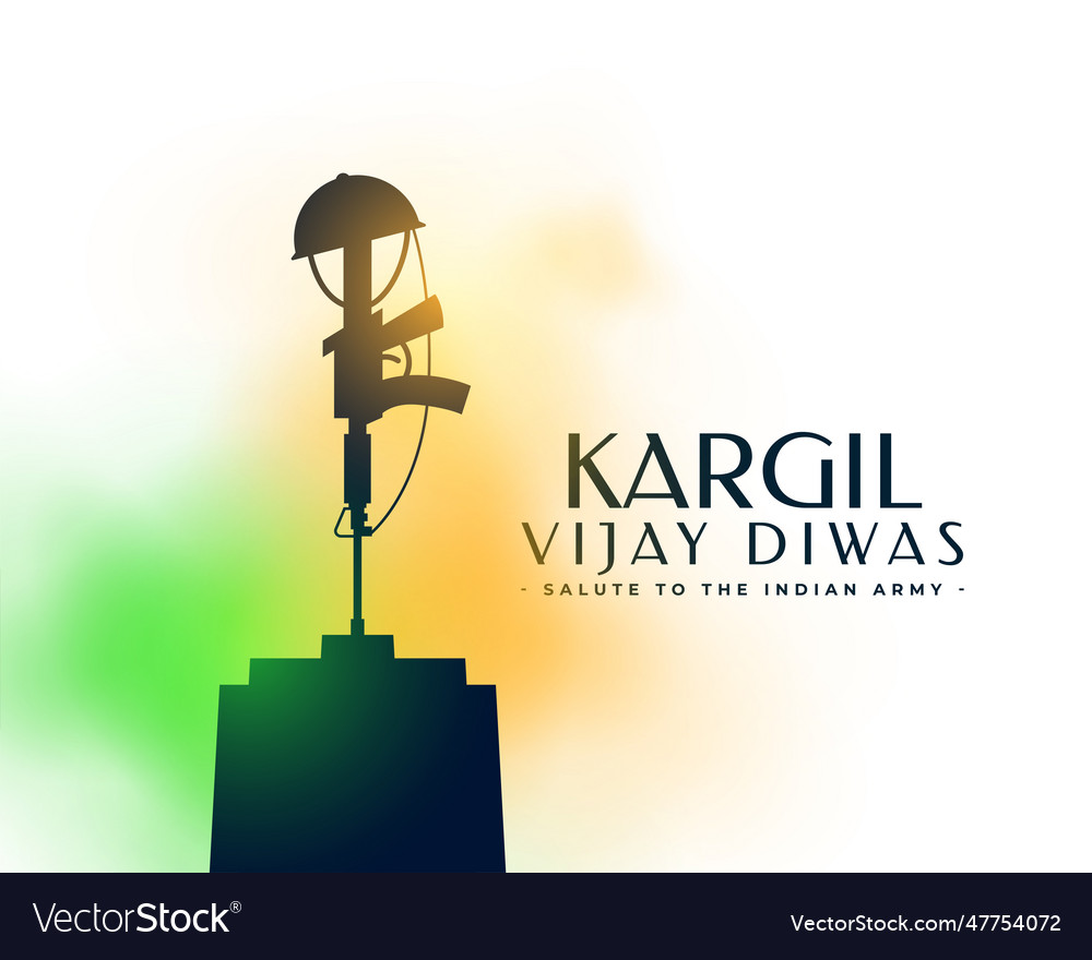 Kargil vijay diwas patriotic background Royalty Free Vector