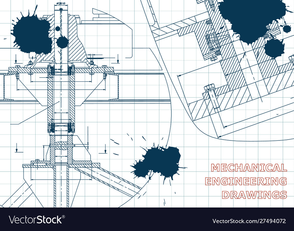Mechanical engineering technical backgrounds Vector Image
