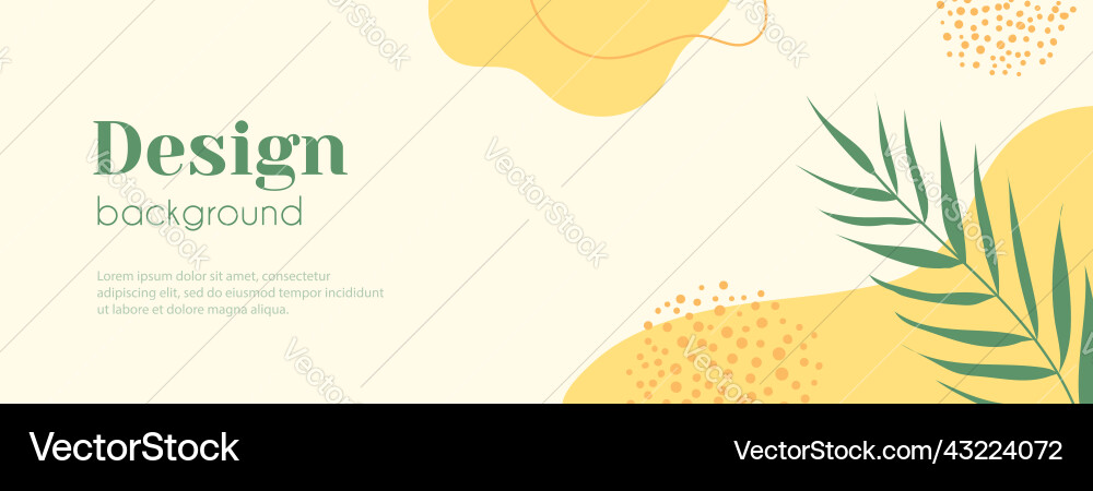 Minimalist long banner abstract organic Royalty Free Vector
