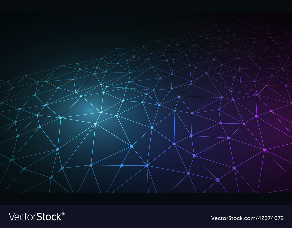 Network connection concept blue Royalty Free Vector Image