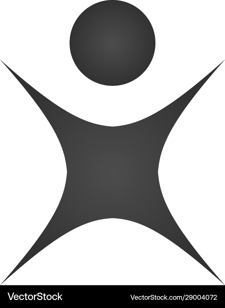 People user men or child with hands up icon Vector Image