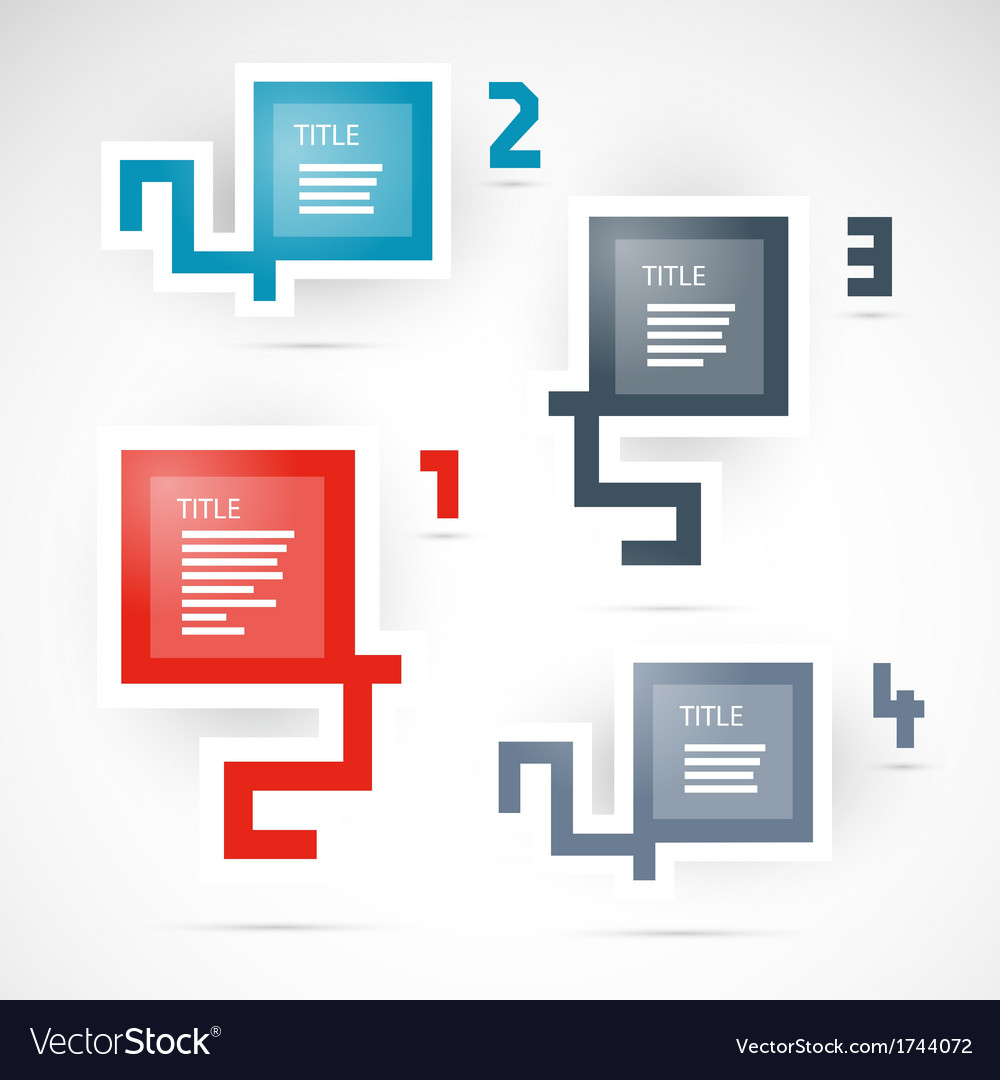 Progress steps for tutorial infographics Vector Image