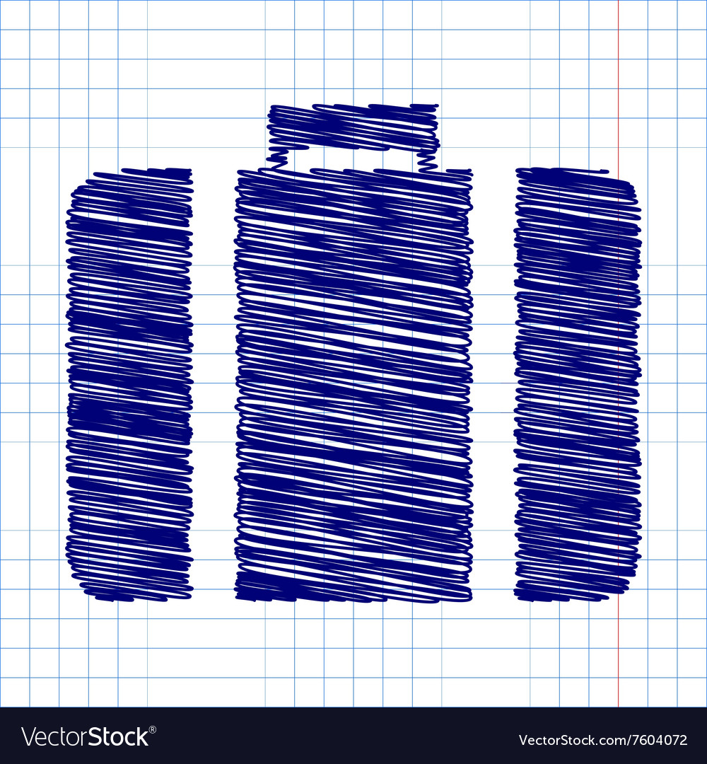 Scribble icon with pen effect Royalty Free Vector Image