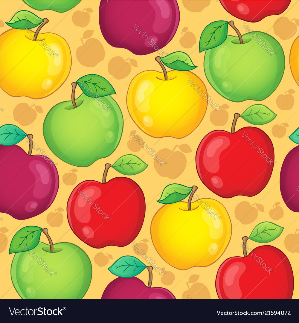 Seamless background fruit theme 1 Royalty Free Vector Image