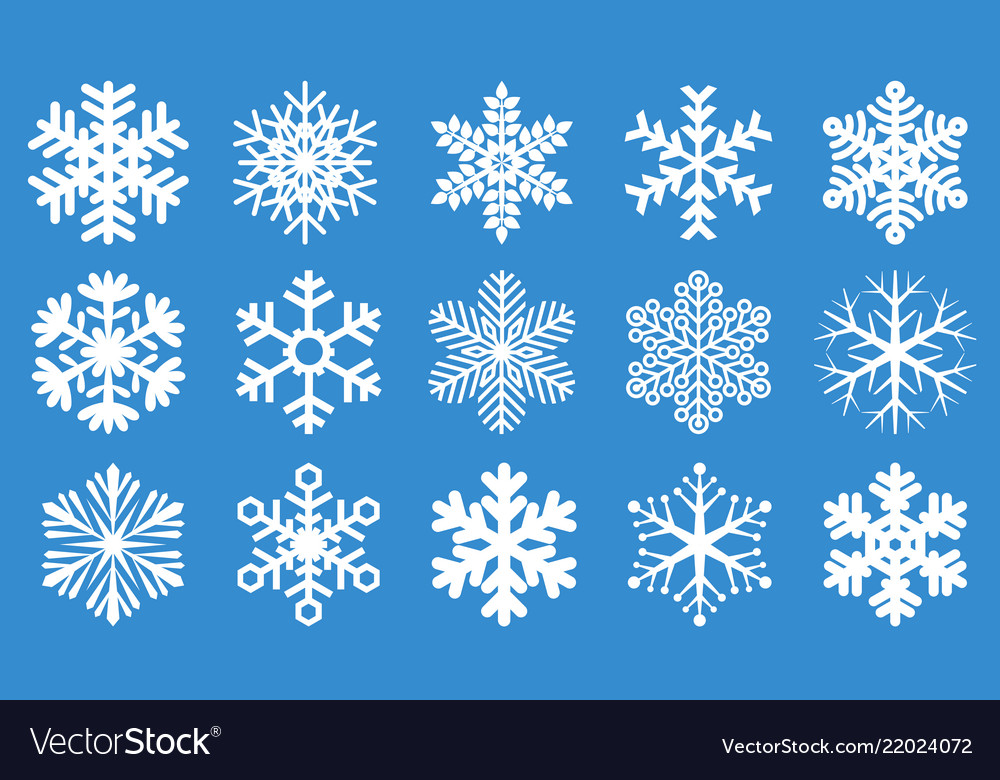 Snowflake set Royalty Free Vector Image - VectorStock