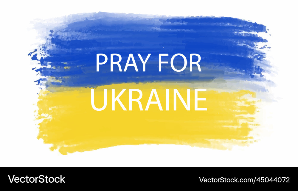 Support ukraine sign sticker with colors Vector Image