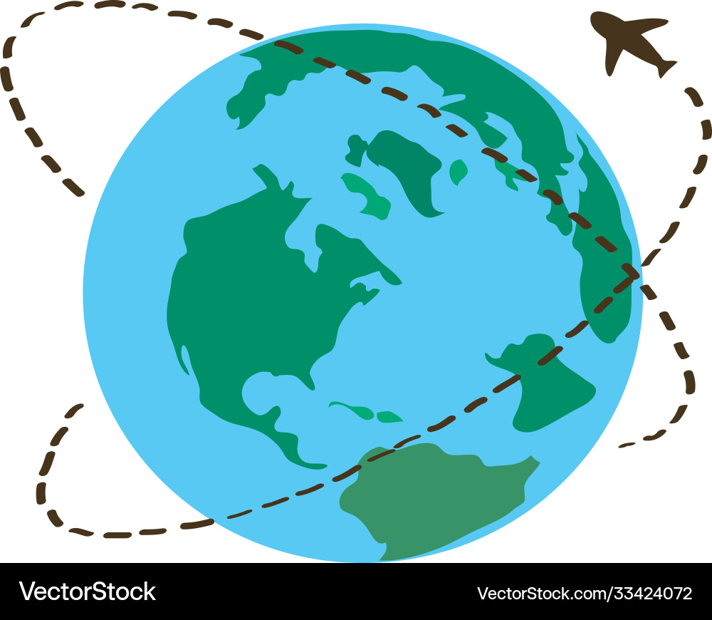 Travel around world icon symbol Royalty Free Vector Image