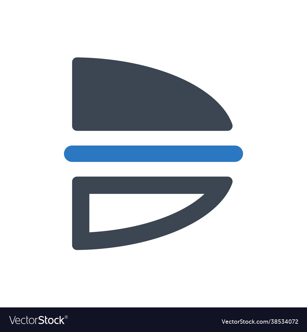 Vertical reflect icon Royalty Free Vector Image