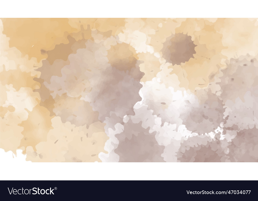 Abstract earth tone watercolor background Vector Image
