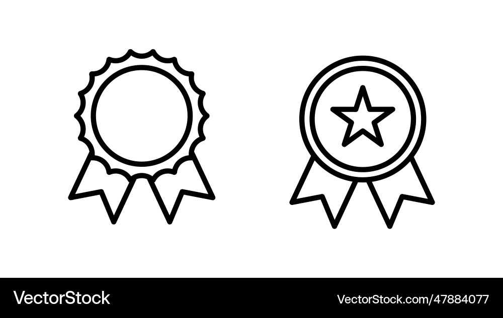 Achieve icon medal award certificate Royalty Free Vector