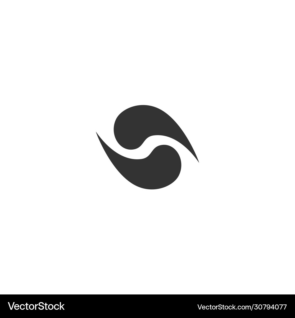 Black energy spiral icon isolated on white Vector Image