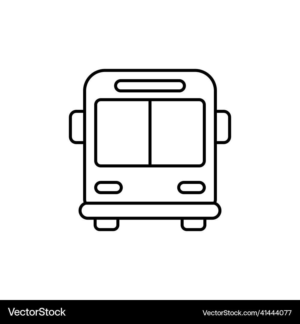 Bus outline icon premium quality symbol drawing Vector Image