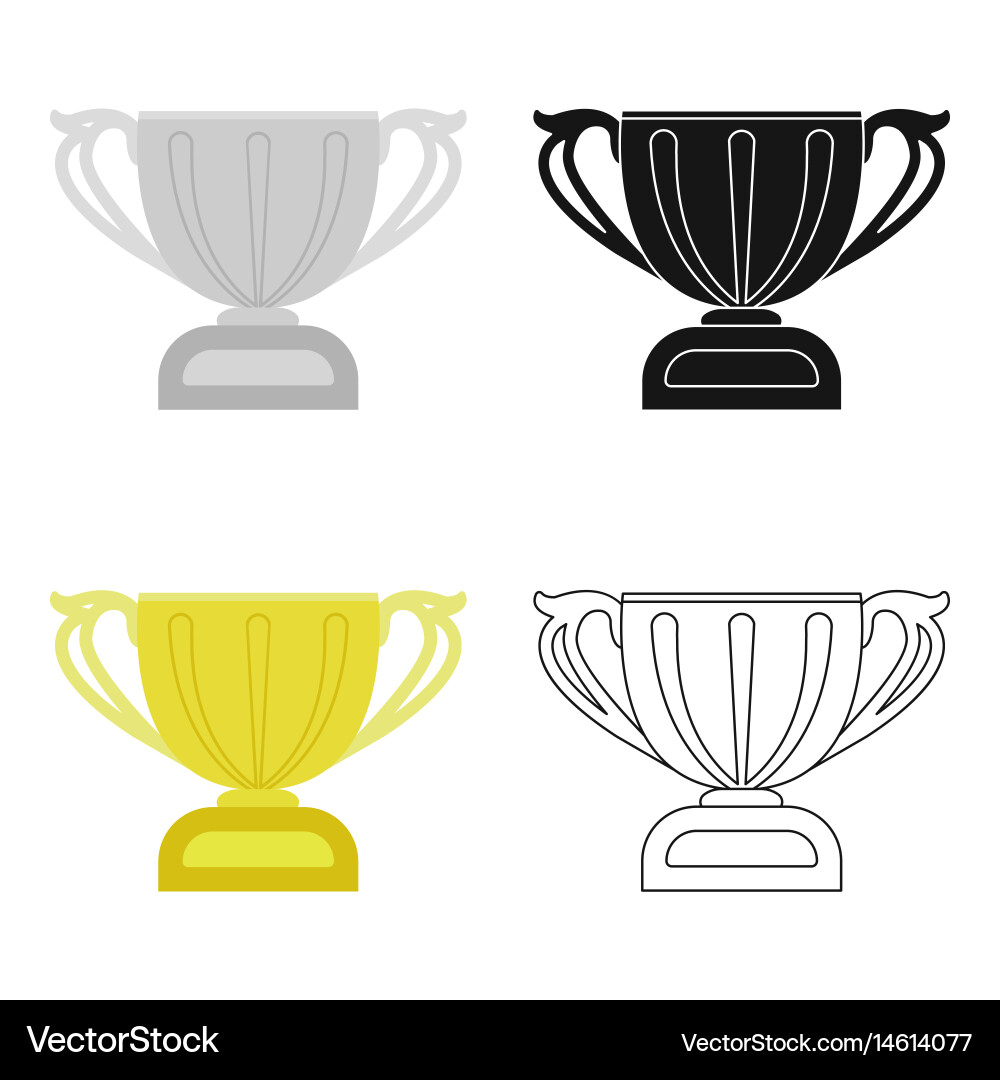 Challenge cup icon in cartoon style isolated Vector Image